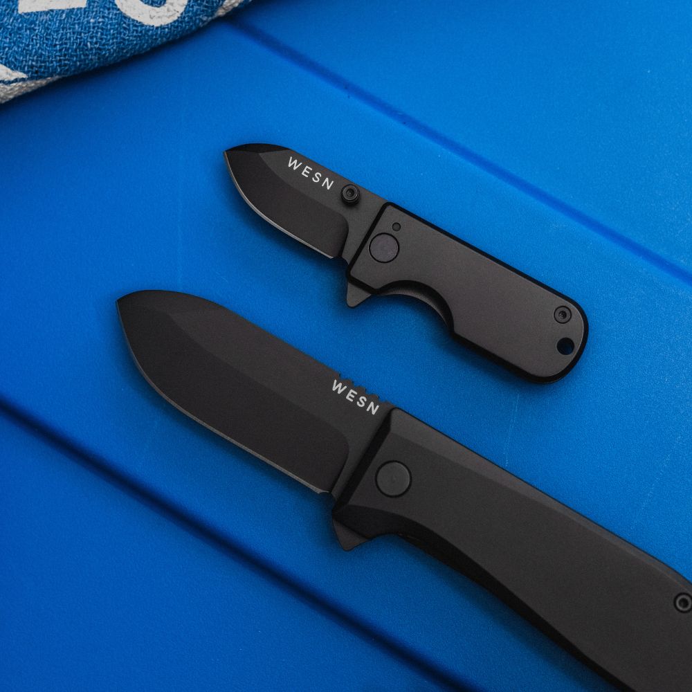Blacked Out Titanium Bundle | Microblade & Allman Pocket Knife Set ...