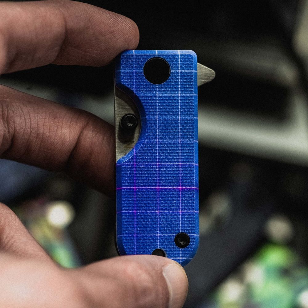 The Neon Grid Microblade | Keychain Pocket Knife | WESN & WESN